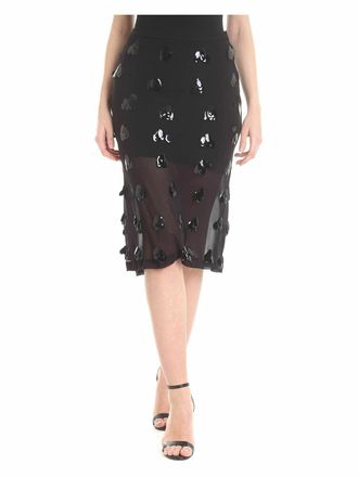 Alexander McQueen Jupe Midi - Noir