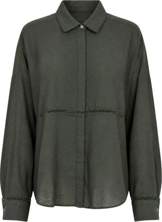 Pomandere Femme, Blouses et Chemises, Vert, Taille: 38 FR Chemise Mode