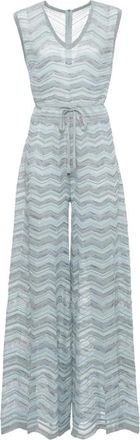 D.exterior Femme, Combinaisons et Ensembles, Bleu, Taille: 38 FR Combinaison en viscose &agrave; col en V
