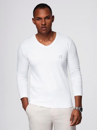Ombre Longsleeve Herren V-Ausschnitt SLIM FIT Longsleeve