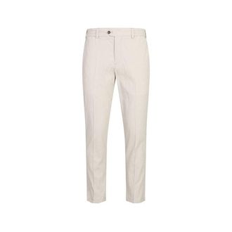 PT01 Pantalon slim &agrave; taille &eacute;lastiqu&eacute;e en coton