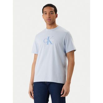 Calvin Klein Jeans T-Shirt Hero Monologo LV04RB862G Himmelblau Regular Fit