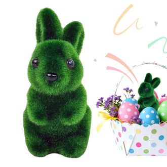 Generico Hasenfigur, Heimdekoration, k&uuml;nstliches Moos, Gr&uuml;n, Pl&uuml;sch, Gartenfigur, Osterhase, f&uuml;r Garten, Hof, Rasen, Outdoor, Veranda, Party, Fr&uuml;hling, B&uuml;ro, Z