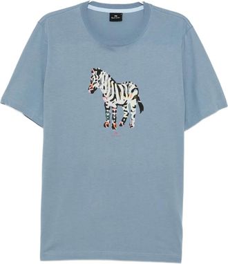 Paul Smith t-shirt en coton à imprimé graphique - Bleu