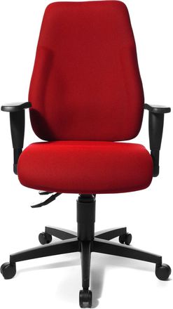 Topstar Lady Sitness B&uuml;rostuhl F&uuml;r Frauen - Modern, Rot, Polyester, Erwachsene, B&uuml;ro, H&ouml;henverstellbar