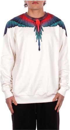 Marcelo Burlon Homme, Sweatshirts et sweats &agrave; capuche, Blanc, Taille: M Logo Frontale SweaT-shirt