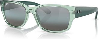 Ray-Ban Rb4388 Sonnenbrillen Gr&uuml;n Fassung Blau Glas Polarisiert 58-18