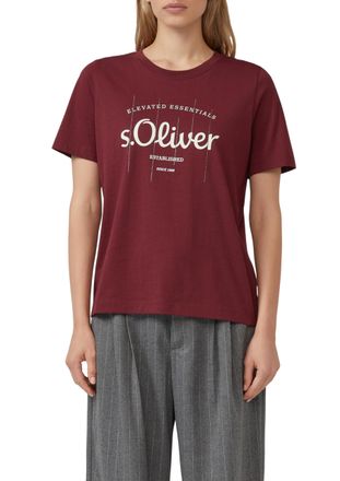 s.Oliver T-Shirt mit Logo-Print und Schmucksteinen