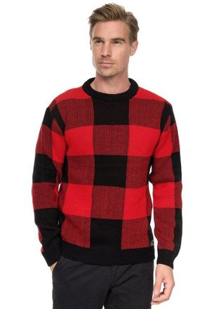 Rusty Neal Strickpullover mit karierter Musterung