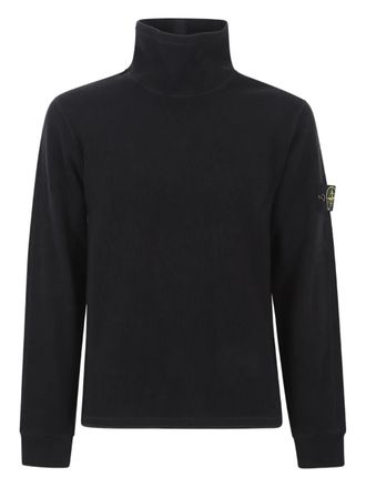 Stone Island sweat &agrave; col montant - Noir