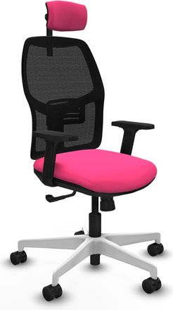 Piqueras y Crespo Rosa Alfera B&uuml;rostuhl mit 2D-Armlehnen, h&ouml;henverstellbarer Lendenwirbelst&uuml;tze und Kopfteil, h&ouml;henverstellbar und neigbar, ausgestattet mit 4 Positione