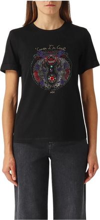 Nenette Femme, Tops, Noir, Taille: 36 FR T-Shirt Dobe