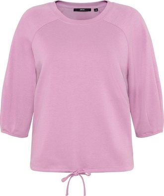 Zero Kurzarmshirt Damen unifarben (1-tlg) Falten