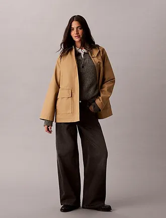 Calvin Klein Veste utilitaire en serg&eacute; de m&eacute;lange de coton