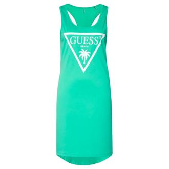 Guess Femme, Robes, Vert, Taille: 40 FR Robe Palmas avec Imprimé Palma