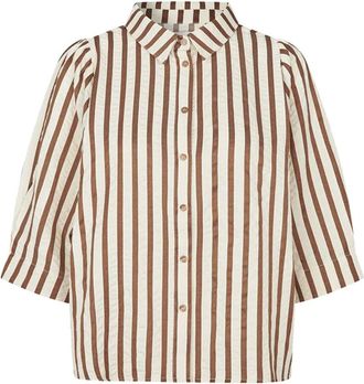 Lollys Laundry Femme, Blouses et Chemises, Brun, Taille: 44 FR Bonoll Shirt SS