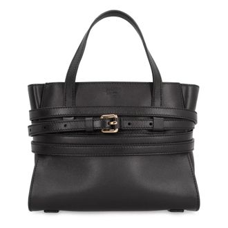 Moschino Tie Me Small Lederhandtasche - - Bags - Damen - Schwarzk - ONE SIZE