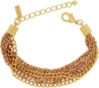Dansk Copenhagen Goldenes Gestricktes Armband Statement St&uuml;ck - - Accessories - Damen - Gelb - ONE SIZE