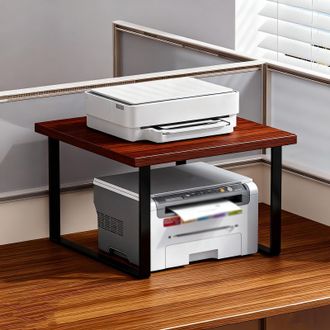 Generic Druckerständer Druckerständer Mit Ablage, Robuster Druckerständer Unter Dem Schreibtisch, Kleiner Aktenvernichtertisch for Faxgerät, Kopierer, Scanner