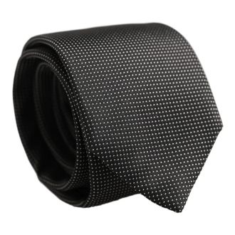 Dolce & Gabbana Seiden-Krawatte mit Mikropunkt-Muster und verstellbarem Knoten - - Accessories - Herren - Schwarzk - ONE SIZE