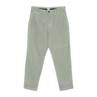 C.P. Company C.p. Company - Pantalon Chino Coupe Large en Velours C&ocirc;tel&eacute; - Homme - Pantalons - Vert - Taille: XS