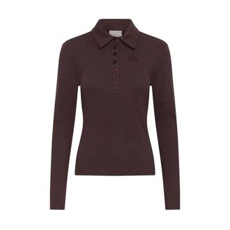 Gestuz Gzdrew Ls Polo Top - - Tops - Damen - Lila - M