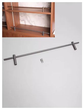 Generic Gondelregal-Vorderdrahtzaun-Leitschiene, stabile Regalschienen-Schutzstange mit Fallschutz, for Schuhregale/B&uuml;cherregale/Eingangsbereiche/Einzelhandel