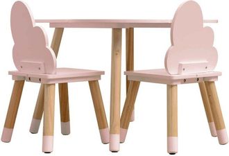 Mobili Rebecca Mobili Rebecca - Rebecca Mobili Ensemble Table et 2 Chaises pour Enfants en mdf Pin Rose pour Chambre dEnfant