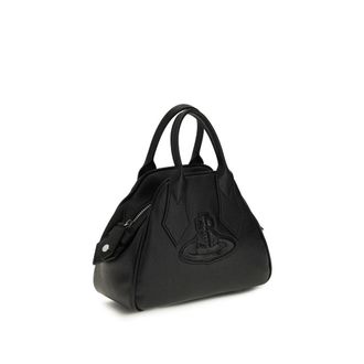 Vivienne Westwood Womens Yasmine Top Handle Bag Black Calf Leather Bos