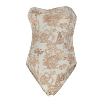 MC2 Saint Barth Femme, Maillots de bain, Beige, Taille: 42 FR Maillot de bain une pi&egrave;ce Soleil