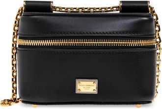 Dolce & Gabbana Rechteckige Umh&auml;ngetasche mit Kette - - Bags - Damen - Schwarzk - ONE SIZE