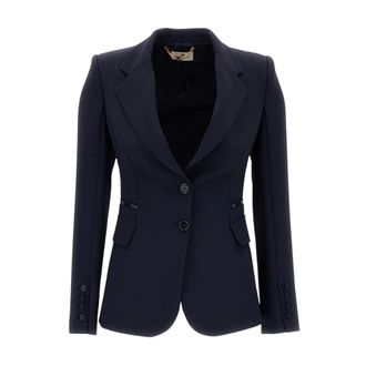 Elisabetta Franchi Damen, Jacken, Blau, MGr&ouml;&szlig;e