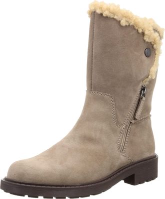 Clarks Damen Opal Zip Fashion Boot, Pebble Suede, 35.5 EU