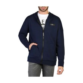 Plein Sport Homme, Sweatshirts et sweats à capuche, Bleu, Taille: M Sweat à Capuche Zip-Up avec Appliques