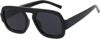 Generic Lunettes De Soleil Carrées Surdimensionnées À La For Hommes Et Femmes, Protection UV400 For La Conduite En Plein Air, Les Vacances À La Plage(Black)