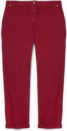 Fiorella Rubino Femme, Pantalons, Rouge, Taille: 54 FR Pantalon Chino en Coton