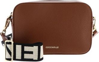 Coccinelle Cuir sac à épaule bandoulière Tebe Crossover Bag Cognac brun