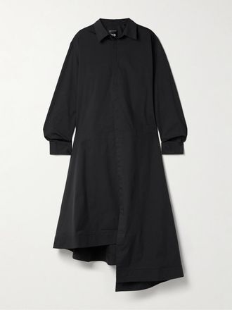 adidas Originals Robe-chemise Longue En Popeline De Coton Mélangé X Y3 - Noir