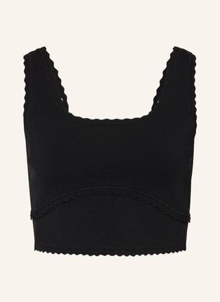 Sandro Sandro Cropped-Stricktop schwarz