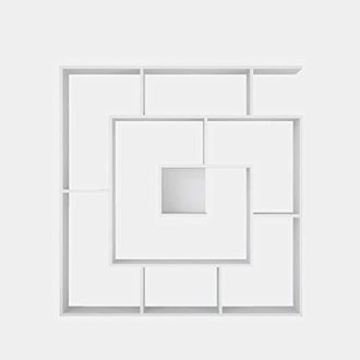 Homemania Bücherregal Carrie Farbe Weiß, aus Melanim-Spanplatte, für Wohnzimmer, Schlafzimmer, Büro, Café, Regal, Bücher, Qualität E1, Einheitsgröße