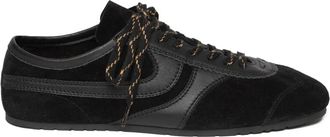 Dries Van Noten baskets en daim et cuir - Noir