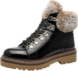 Tamaris WL Lace Boot 1-26264-43 Bottes de neige pour femme Noir Brevet Taille 38 EU, Imprim&eacute; noir, 38 EU