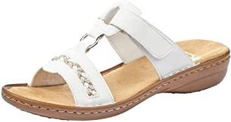 Rieker 60888 Femme Mules, Blanc (Weiss 80), 42 EU
