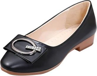 Generic Chaussures &agrave; enfiler l&eacute;g&egrave;res pour femme, couleur unie, &eacute;l&eacute;gantes, classiques, confortables, d&eacute;contract&eacute;es, talon compens&eacute;, chaussures de travail en pl