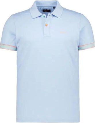 N.Z.A. Herren Polo-Shirt blau Baumwoll-Jersey