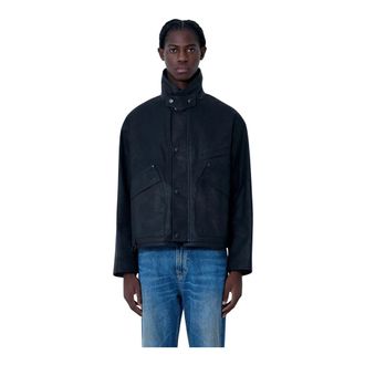Christophe Lemaire Homme, Vestes, Noir, Taille: XL Short Rain Jacket