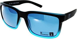 Loubsol Lunettes de Soleil LOUBSOL Cutback noir et bleu polarisé Mixte Indice 3