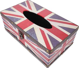 Cabilock Retro Tissue Box aus PU und Holz Robuste Taschentuchbox mit Gro&szlig;er Kapazit&auml;t Eleganter Serviettenhalter f&uuml;r Zuhause und Auto Stilvoller Napkin Dispens