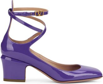 Valentino Garavani Femme, Chaussures, Violet, Taille: 38 EU Escarpins Tan-Go en cuir verni