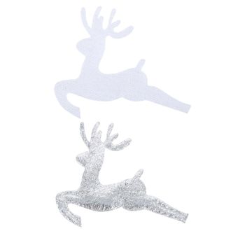 BESPORTBLE 100 St&uuml;ck Elch Konfetti aus Geruchslosem Vlies Zartes Weihnachtskonfetti Dekoratives Party und Festtagszubeh&ouml;r Silberfarben f&uuml;r Weihnachtsfeier und Fa